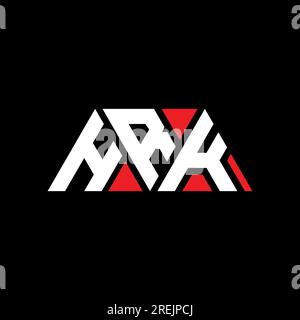 HRK triangle letter logo design with triangle shape. HRK triangle logo ...