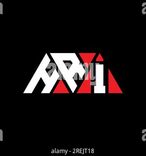 HRI triangle letter logo design with triangle shape. HRI triangle logo ...