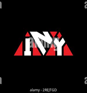 INY triangle letter logo design with triangle shape. INY triangle logo ...