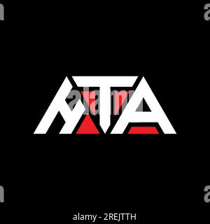 HTA triangle letter logo design with triangle shape. HTA triangle logo ...