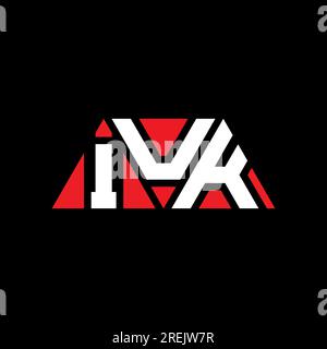 IUK triangle letter logo design with triangle shape. IUK triangle logo ...