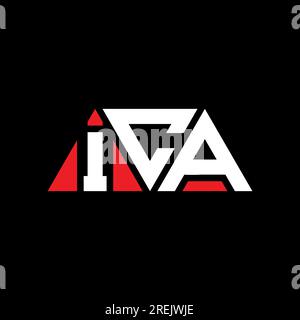 ICA triangle letter logo design with triangle shape. ICA triangle logo ...