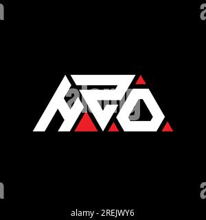 HZO triangle letter logo design with triangle shape. HZO triangle logo ...