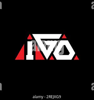 IGO triangle letter logo design with triangle shape. IGO triangle logo ...