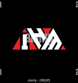 IHM triangle letter logo design with triangle shape. IHM triangle logo ...