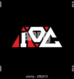 IOC triangle letter logo design with triangle shape. IOC triangle logo ...