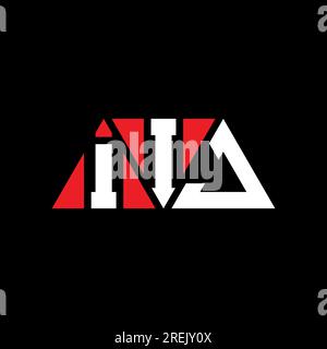 IIJ triangle letter logo design with triangle shape. IIJ triangle logo ...
