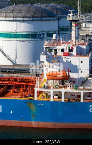 Oil tanker Futura, Port of Klaipeda, Lithuania, Europe Stock Photo - Alamy