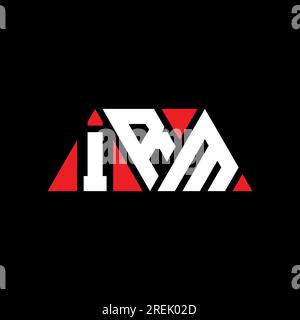IRM triangle letter logo design with triangle shape. IRM triangle logo ...