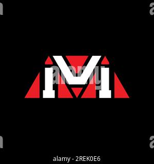 IUI triangle letter logo design with triangle shape. IUI triangle logo ...