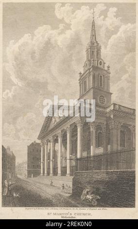 St. Martin's Church Westminster 1810 by Thomas Bonnor Stock Photo - Alamy