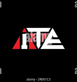 ITE triangle letter logo design with triangle shape. ITE triangle logo ...