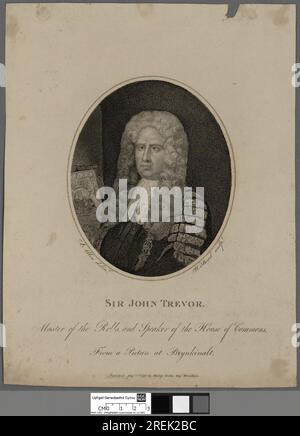 'Sir John Trevor' by William Bond is a portrait of the prominent ...