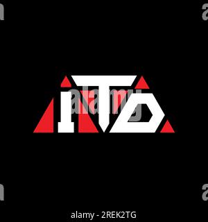ITD triangle letter logo design with triangle shape. ITD triangle logo design monogram. ITD ...