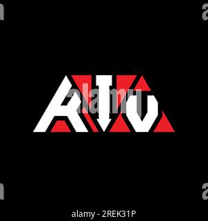 KIV triangle letter logo design with triangle shape. KIV triangle logo ...