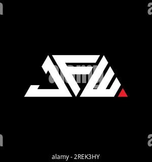 JFW triangle letter logo design with triangle shape. JFW triangle logo ...