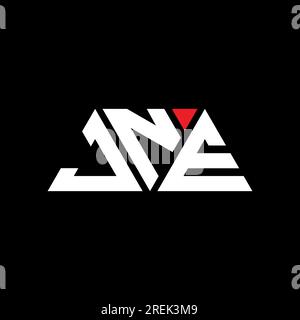 JNE triangle letter logo design with triangle shape. JNE triangle logo ...