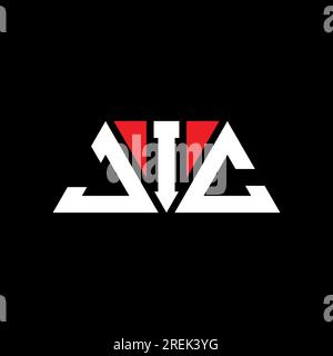 JIC triangle letter logo design with triangle shape. JIC triangle logo ...