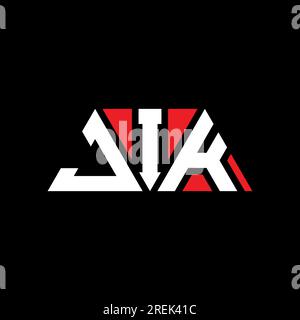 JIK triangle letter logo design with triangle shape. JIK triangle logo ...