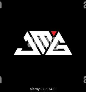 JMG triangle letter logo design with triangle shape. JMG triangle logo ...
