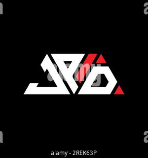 JPD triangle letter logo design with triangle shape. JPD triangle logo ...