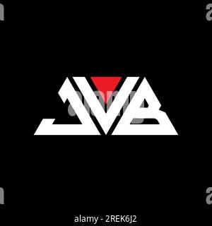 JVB triangle letter logo design with triangle shape. JVB triangle logo ...