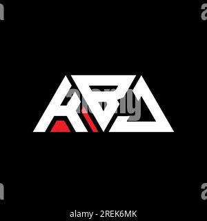 KBJ triangle letter logo design with triangle shape. KBJ triangle logo ...