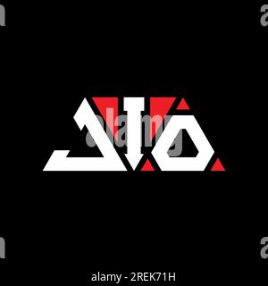 JIO triangle letter logo design with triangle shape. JIO triangle logo ...