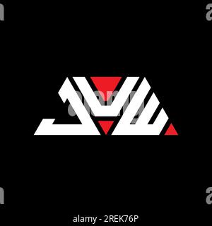 JUW triangle letter logo design with triangle shape. JUW triangle logo ...
