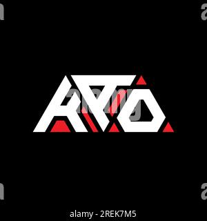KAO triangle letter logo design with triangle shape. KAO triangle logo ...