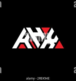 KHX triangle letter logo design with triangle shape. KHX triangle logo ...