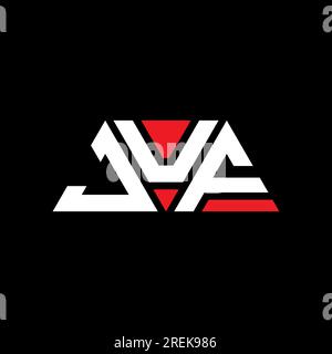 JUF triangle letter logo design with triangle shape. JUF triangle logo ...