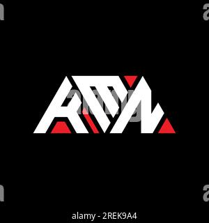 KMN triangle letter logo design with triangle shape. KMN triangle logo ...