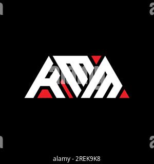 KMM triangle letter logo design with triangle shape. KMM triangle logo ...