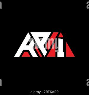 KPI triangle letter logo design with triangle shape. KPI triangle logo ...