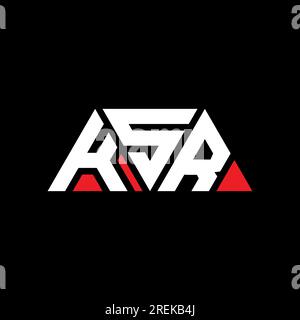 KSR triangle letter logo design with triangle shape. KSR triangle logo ...