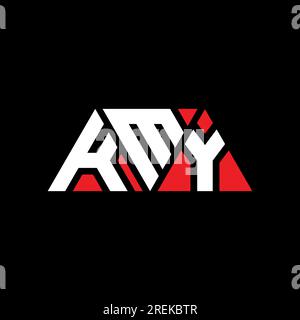 KMY triangle letter logo design with triangle shape. KMY triangle logo ...