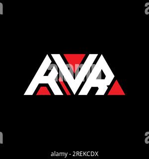 KVR triangle letter logo design with triangle shape. KVR triangle logo ...
