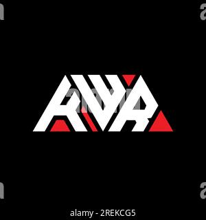 KWR triangle letter logo design with triangle shape. KWR triangle logo ...