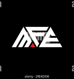 MFE triangle letter logo design with triangle shape. MFE triangle logo ...