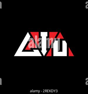 LIU triangle letter logo design with triangle shape. LIU triangle logo ...