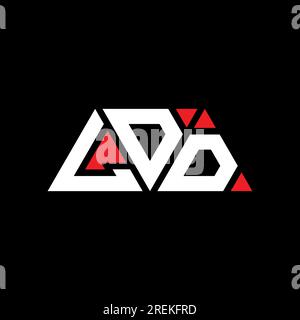 LDD triangle letter logo design with triangle shape. LDD triangle logo ...