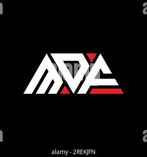 MDF triangle letter logo design with triangle shape. MDF triangle logo ...