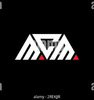 MCM triangle letter logo design with triangle shape. MCM triangle logo ...