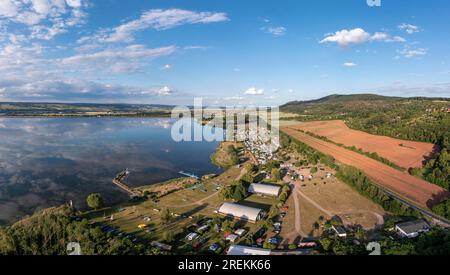 Kelbra Reservoir Thuringia Local Recreation Campsite Stock Photo - Alamy