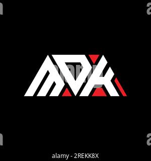 MDK triangle letter logo design with triangle shape. MDK triangle logo ...