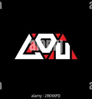 LOU triangle letter logo design with triangle shape. LOU triangle logo ...
