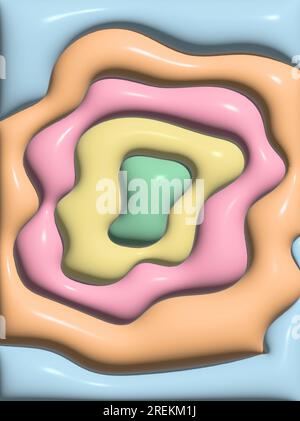 Abstract background with inflated figures, 3D rendering illustration Stock Photo - Alamy