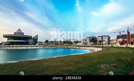 Beautiful sunrise views at Al Khobar Park, with a stunning sky in the ...