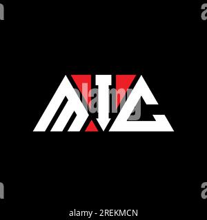 MIC triangle letter logo design with triangle shape. MIC triangle logo ...